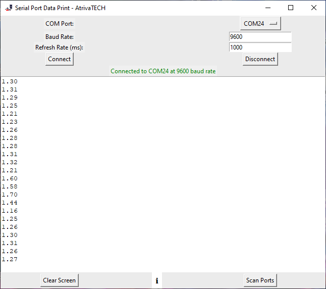 Serial Port Data Receiving Software- Open Source - Serial Port Data Print